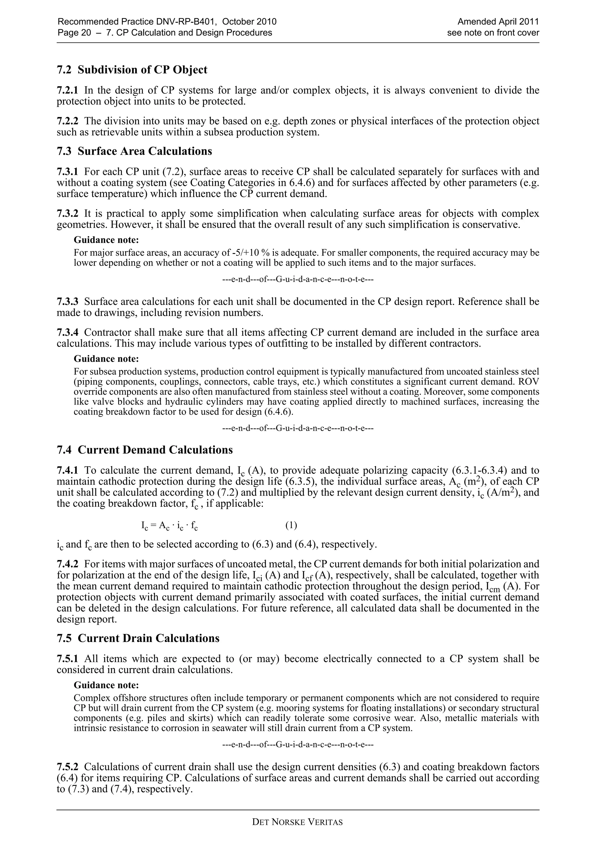 Dnv rp-b401 cp | PDF