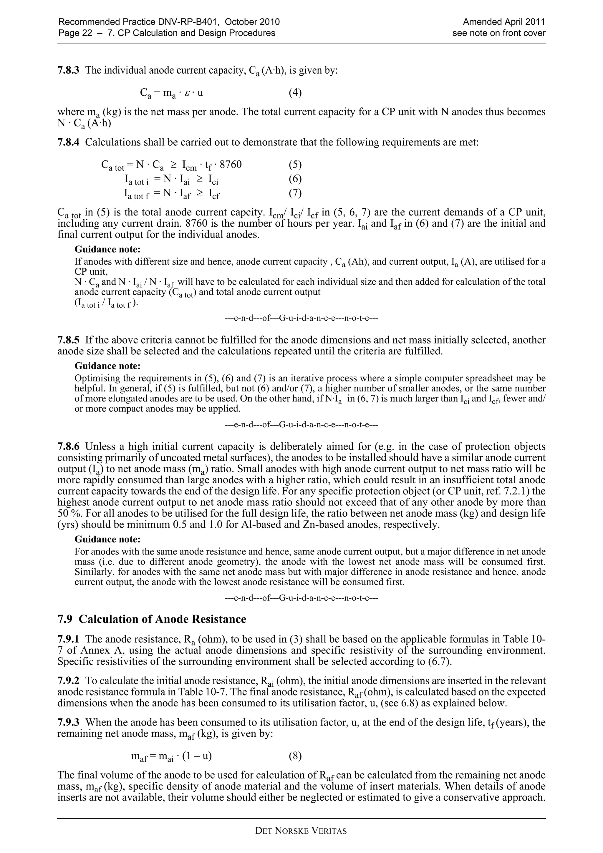 Dnv rp-b401 cp | PDF