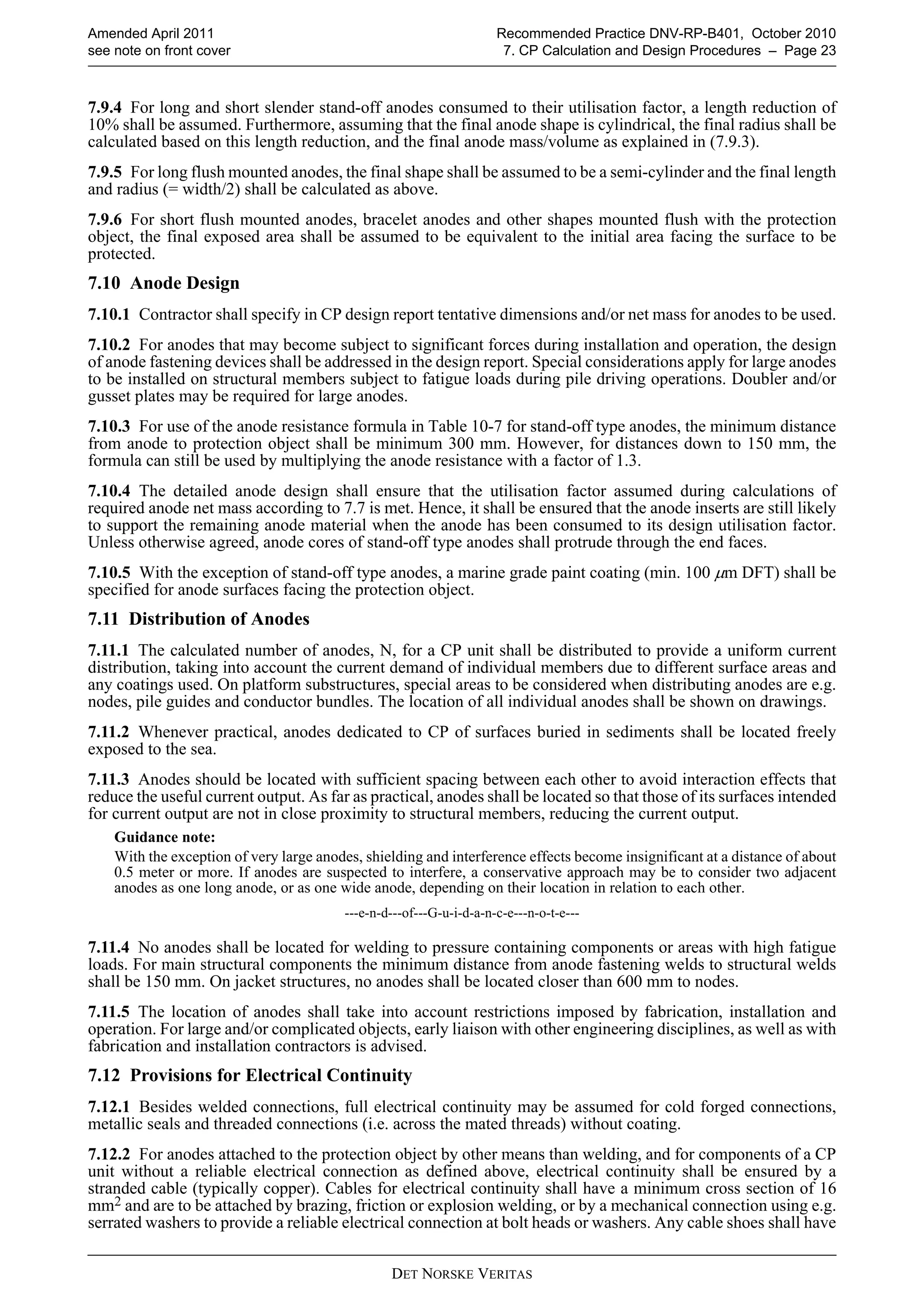 Dnv rp-b401 cp | PDF