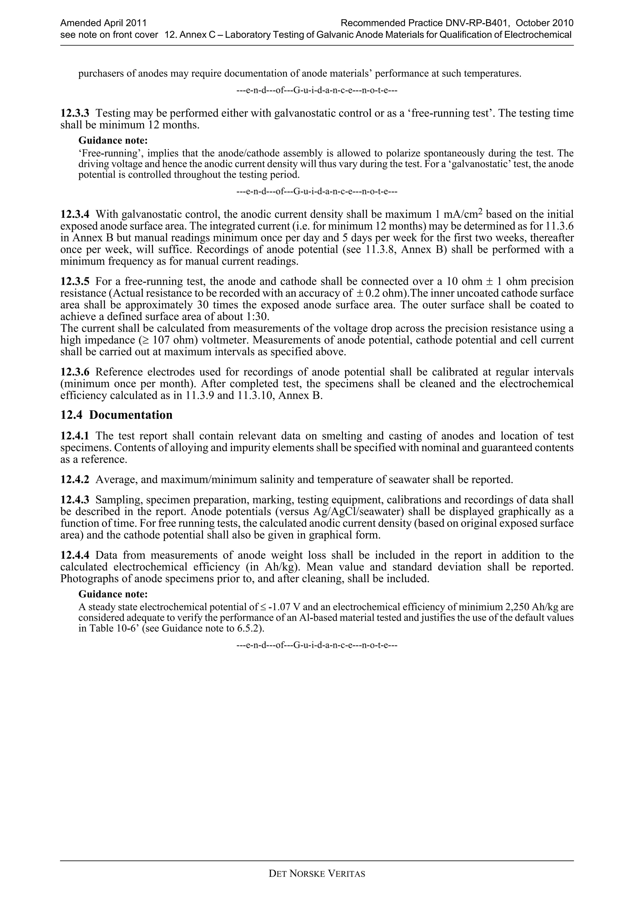 Dnv rp-b401 cp | PDF