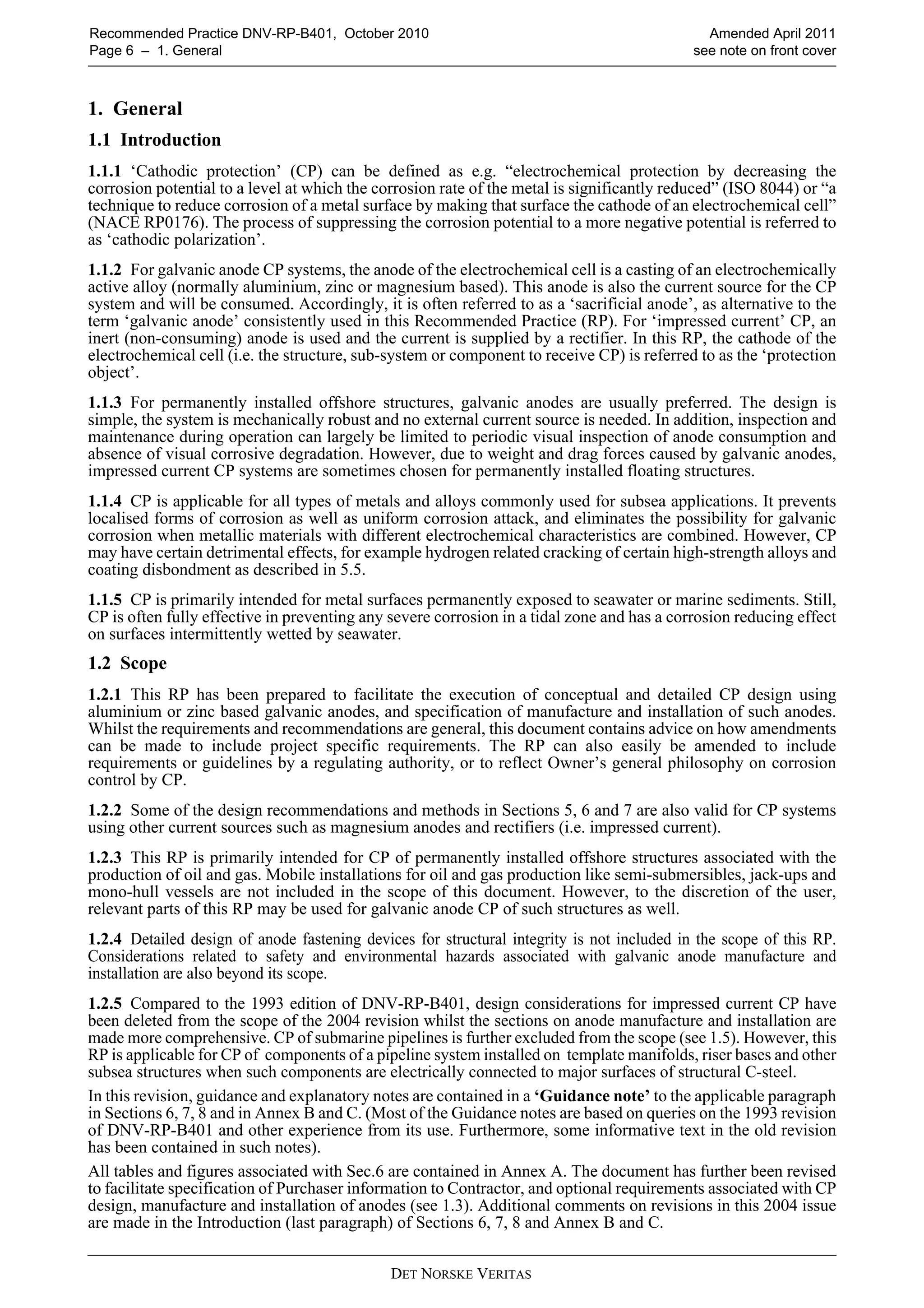 Dnv rp-b401 cp | PDF