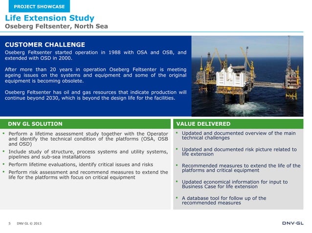DNV GL Asset Life Extension (ALE) Projects Showcase | PPT
