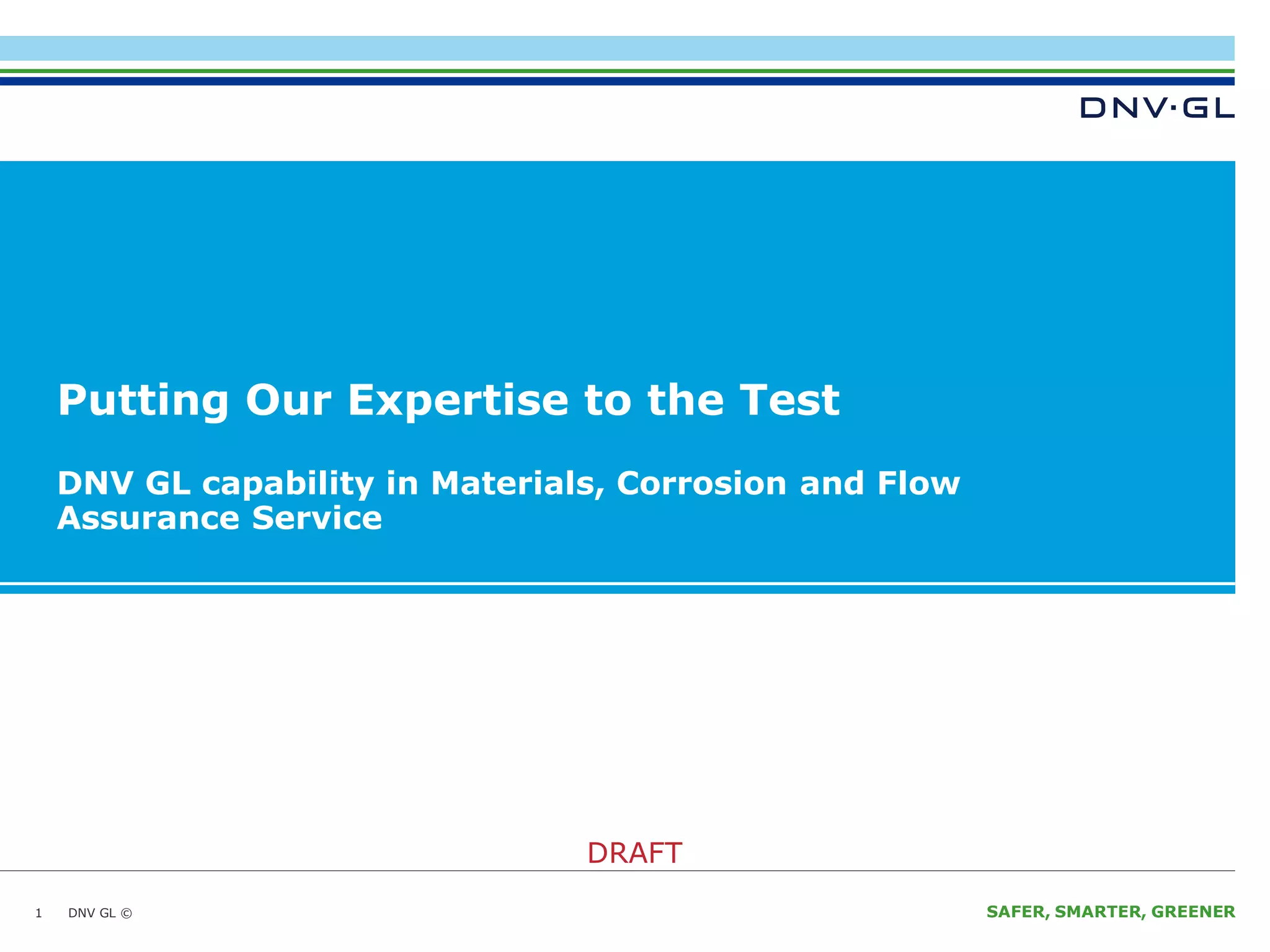 Materials, Corrosion and Flow Assurance Services | PDF
