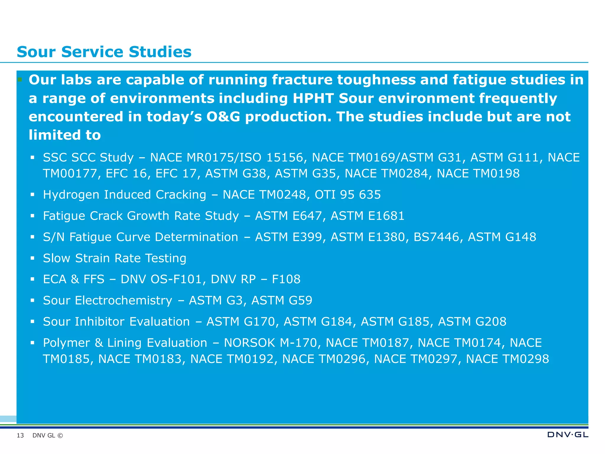 Materials, Corrosion and Flow Assurance Services | PDF