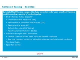 Materials, Corrosion and Flow Assurance Services | PDF