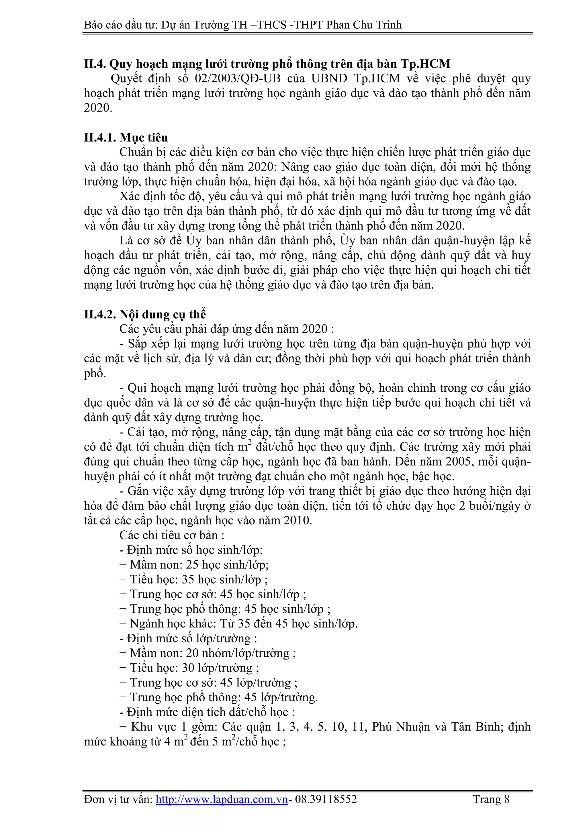 Dự án xây dựng trường trung học cơ sở | PDF