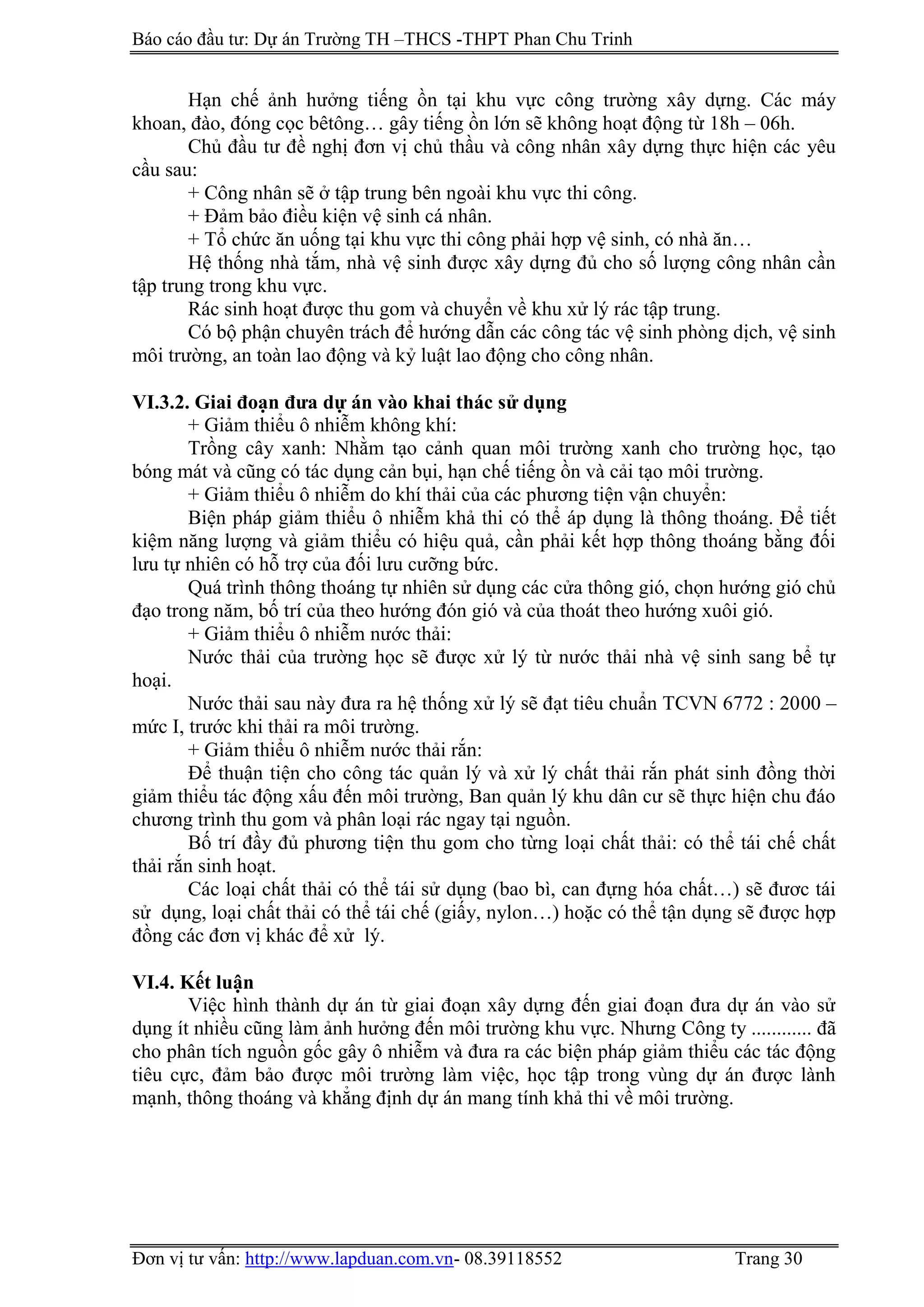 Dự án xây dựng trường trung học cơ sở | PDF