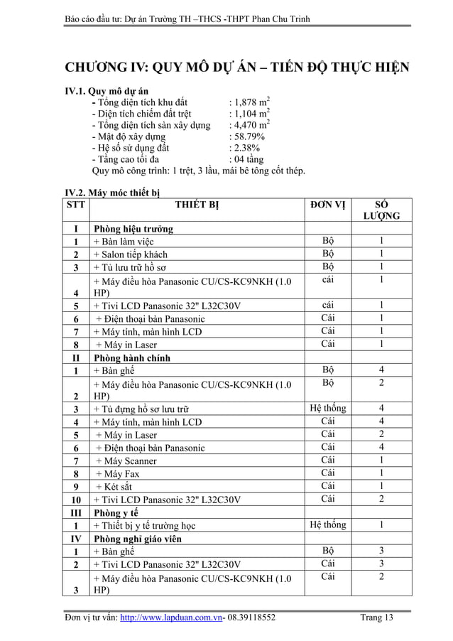 Dự án xây dựng trường trung học cơ sở | PDF