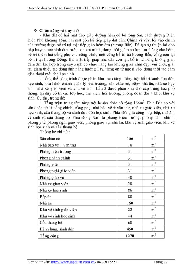Dự án xây dựng trường trung học cơ sở | PDF