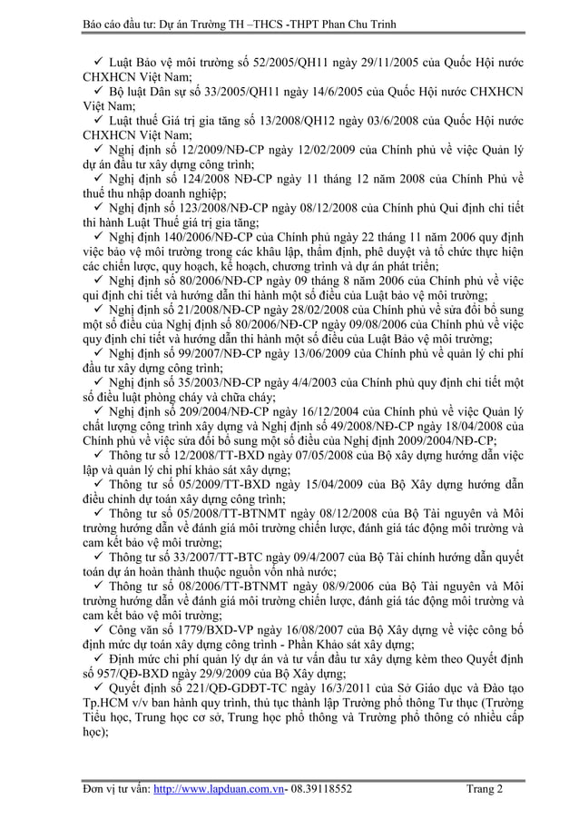 Dự án xây dựng trường trung học cơ sở | PDF