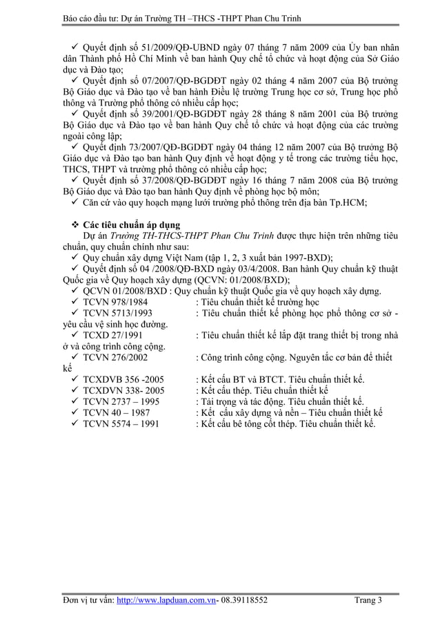 Dự án xây dựng trường trung học cơ sở | PDF