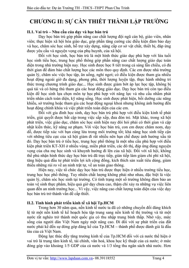 Dự án xây dựng trường trung học cơ sở | PDF
