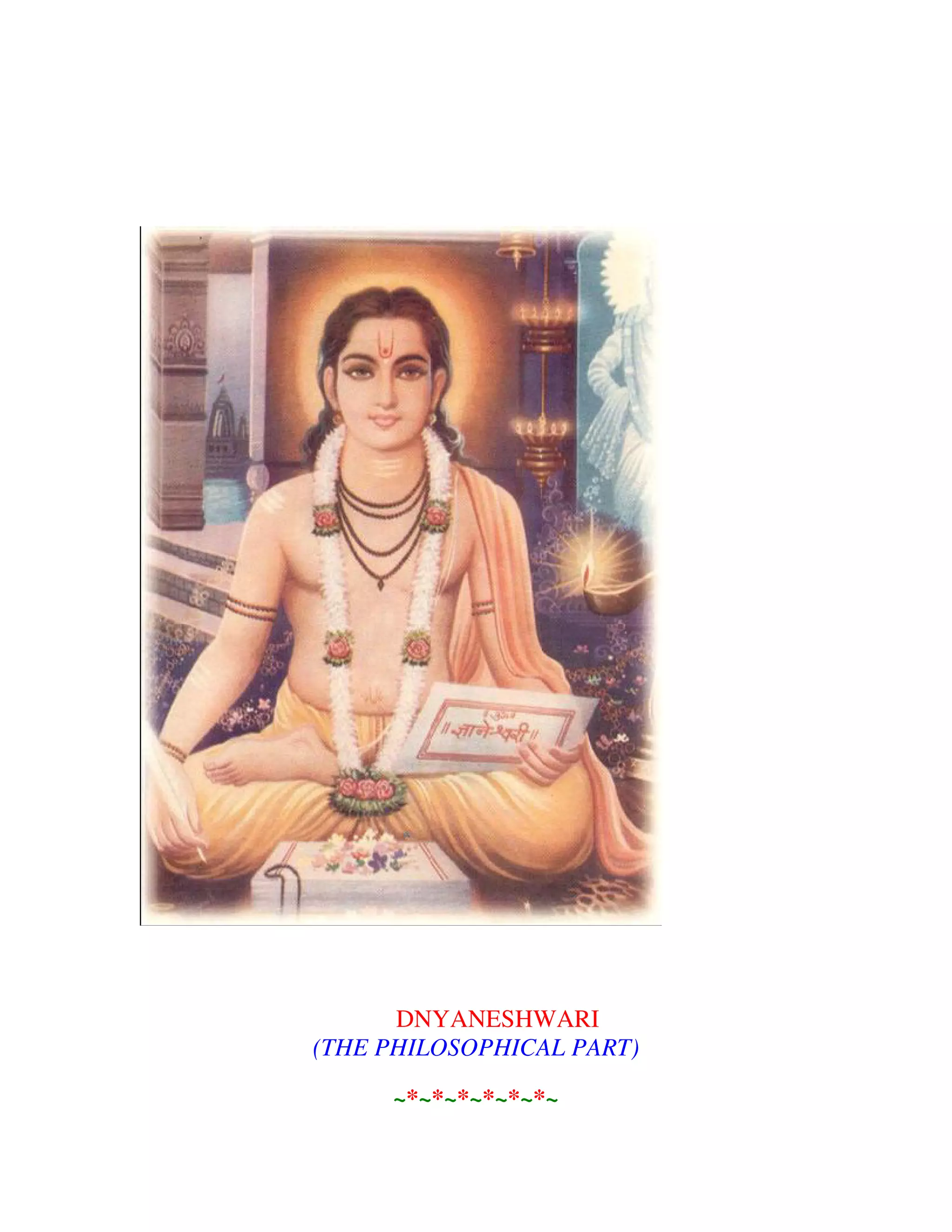 Dnyaneshwari jnaneshwari or-gyaneshwari-the-philosophical-part | PDF