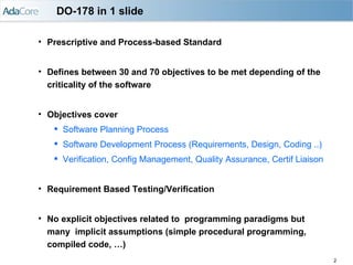 DO-178C & Object Orientation for Critical Systems | PPT