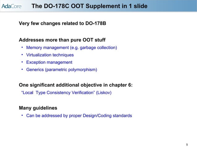 DO-178C & Object Orientation for Critical Systems | PPT