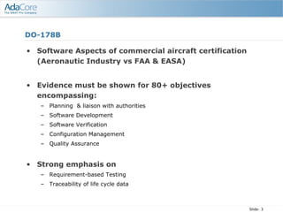 DO 178C Upcoming Guidance for OOS | PPT
