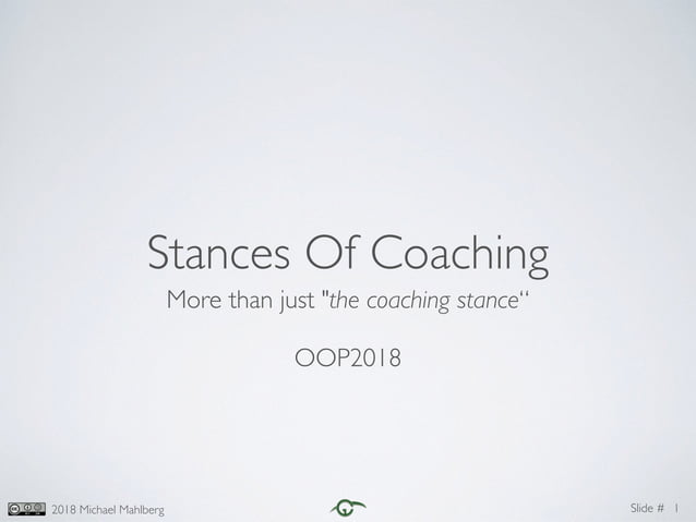 Stances of Coaching - OOP2018 | PPT