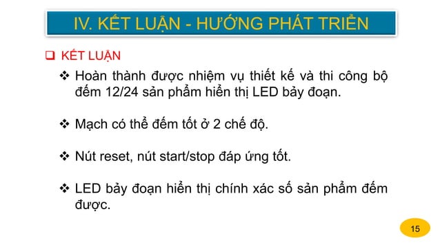 file trinh bay do an dien tu: thiet ke mach dem 12/24 san pham hien thi led 7 doan | PPT