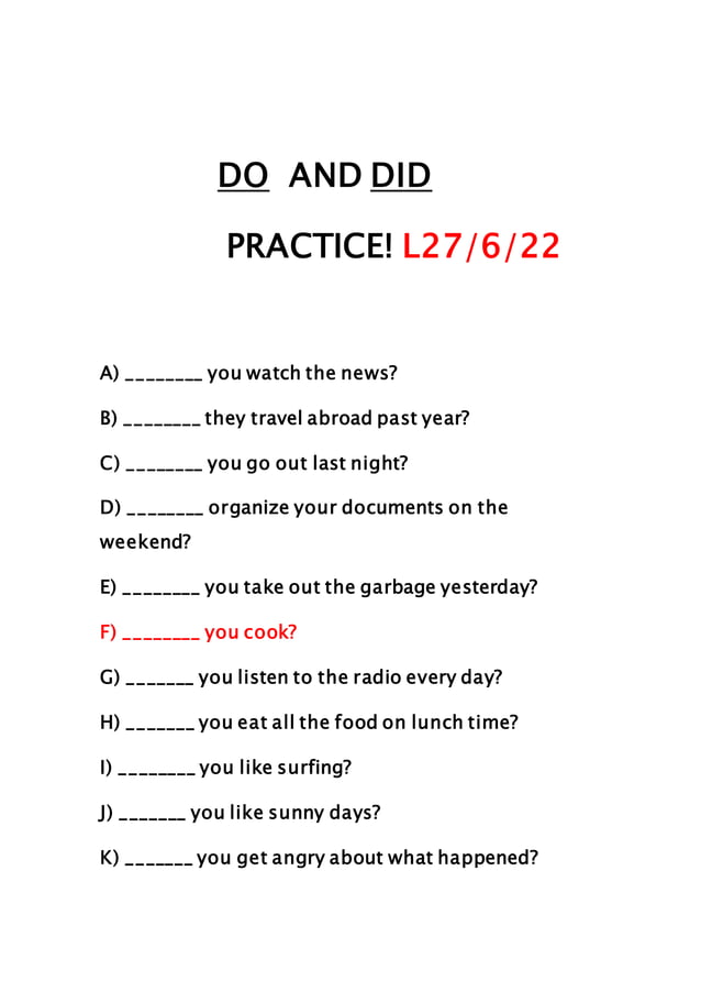 do-and-did-practice-grammar-drills-reading-comprehension-exercises ...
