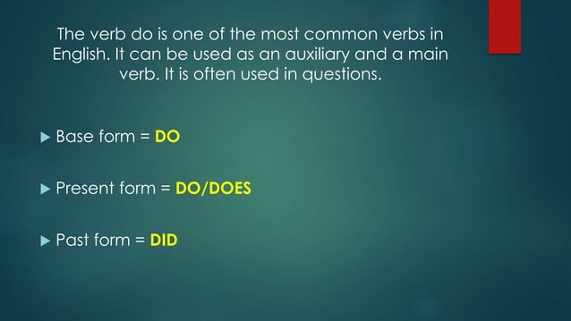 Do does- did | PPTX | Dogs | Pets