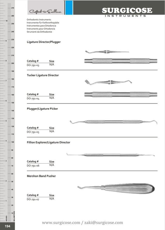 ORTHODONTIC INSTRUMENTS