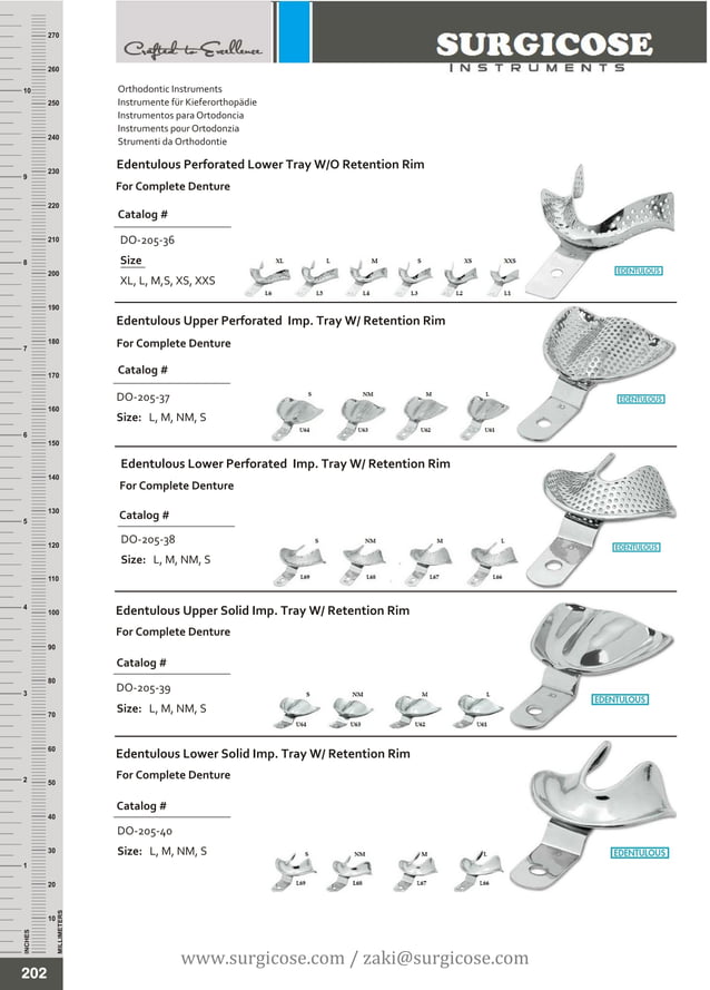 ORTHODONTIC INSTRUMENTS