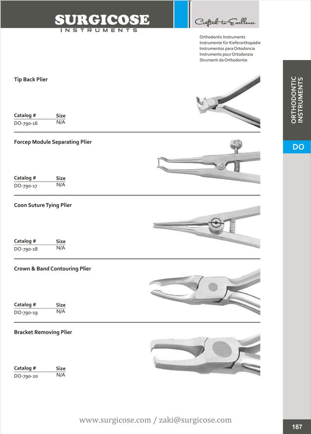 ORTHODONTIC INSTRUMENTS