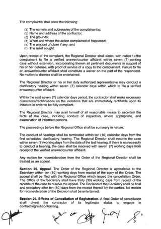 Do 174 17 rules implementing articles 106 to 109 of the labor code, as ...