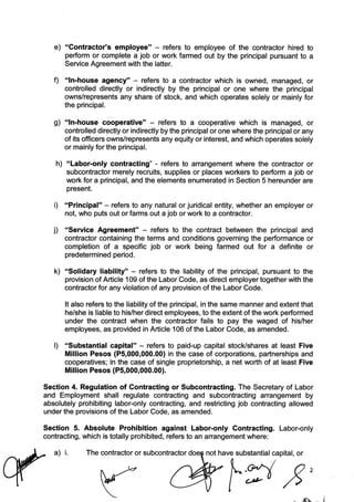 Do 174 17 rules implementing articles 106 to 109 of the labor code, as ...