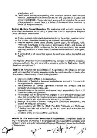 Do 174 17 rules implementing articles 106 to 109 of the labor code, as ...