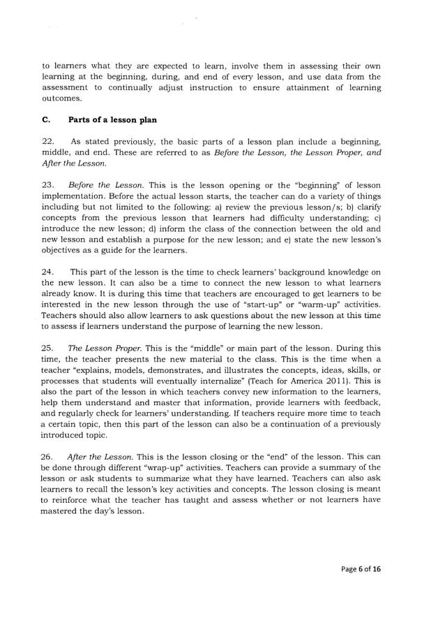 Lesson, PLan, Instructional Planning memo | PDF