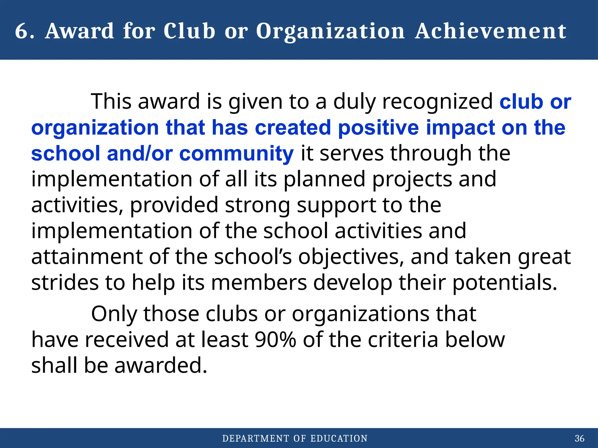 DO 36, S.2016Policy Guidelines on Awards and Recognition for the K to ...