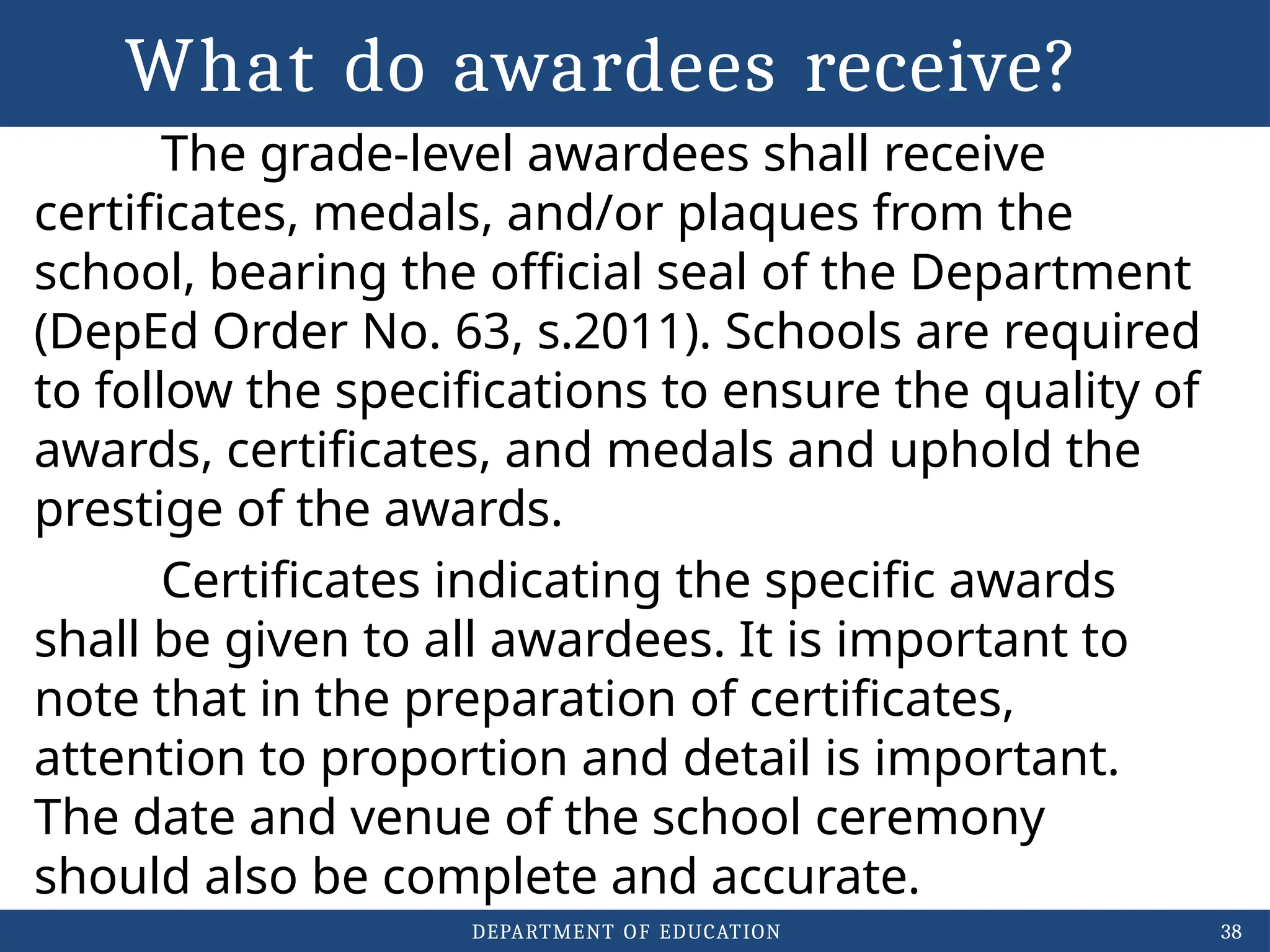 DO 36, S.2016Policy Guidelines on Awards and Recognition for the K to ...