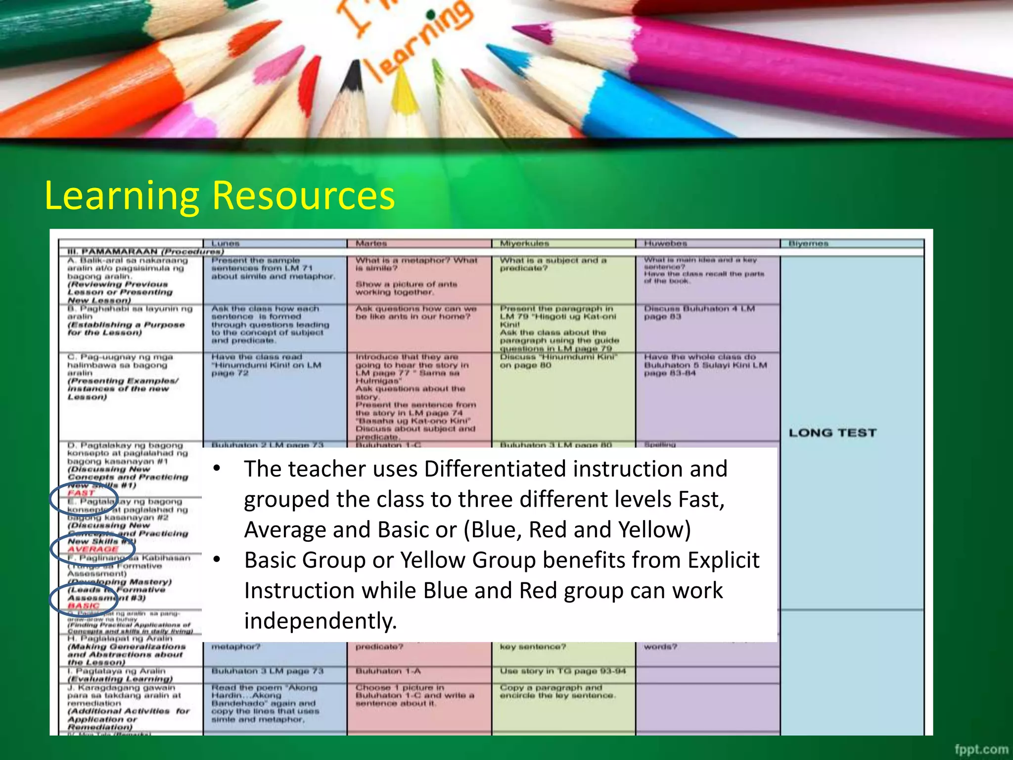 Do 42 s. 2016 Policy Guidelines on Daily Lesson Preparation for the K ...