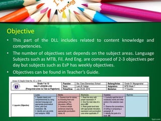 Do 42 s. 2016 Policy Guidelines on Daily Lesson Preparation for the K ...