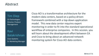 Tech Talk: Monitor Cisco ACI Software-Defined Data Center Performance ...