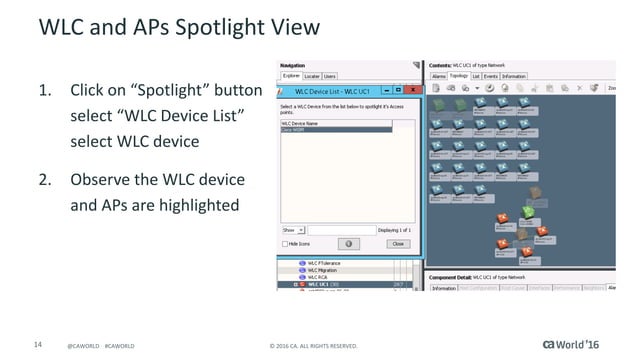 Hands-On Lab: Leverage CA Spectrum® Monitoring for Wireless LAN ...