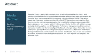 Case Study: Centrica Improves Customer Experience and Net Promoter Score With CA APM | PDF