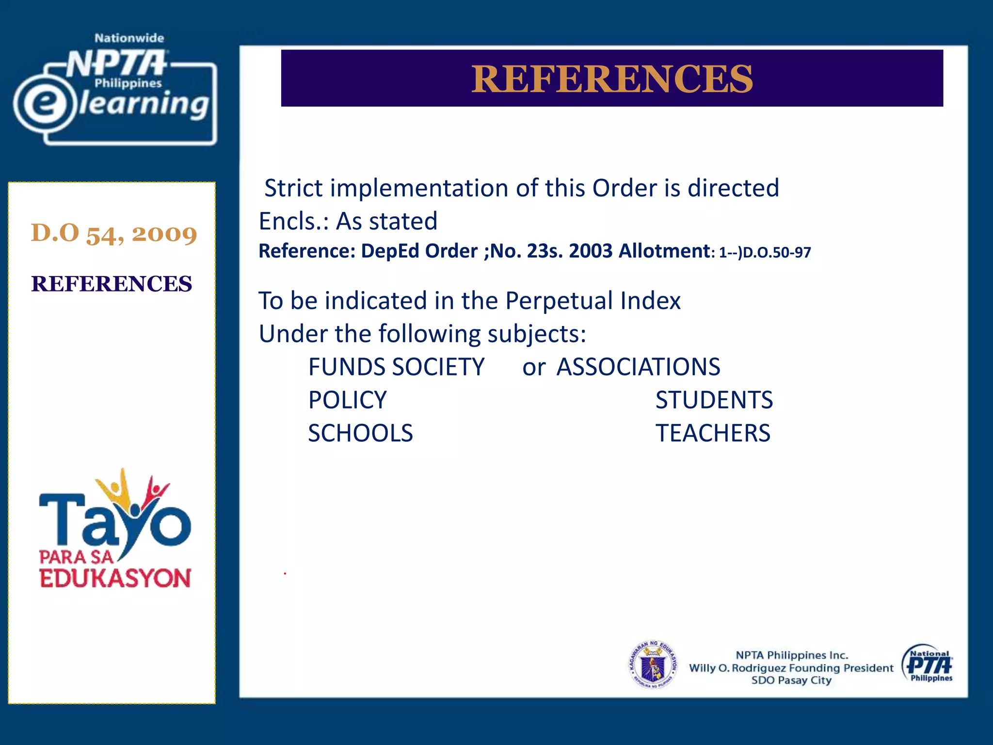 DepEd Order 54 S, 2009 | PPTX