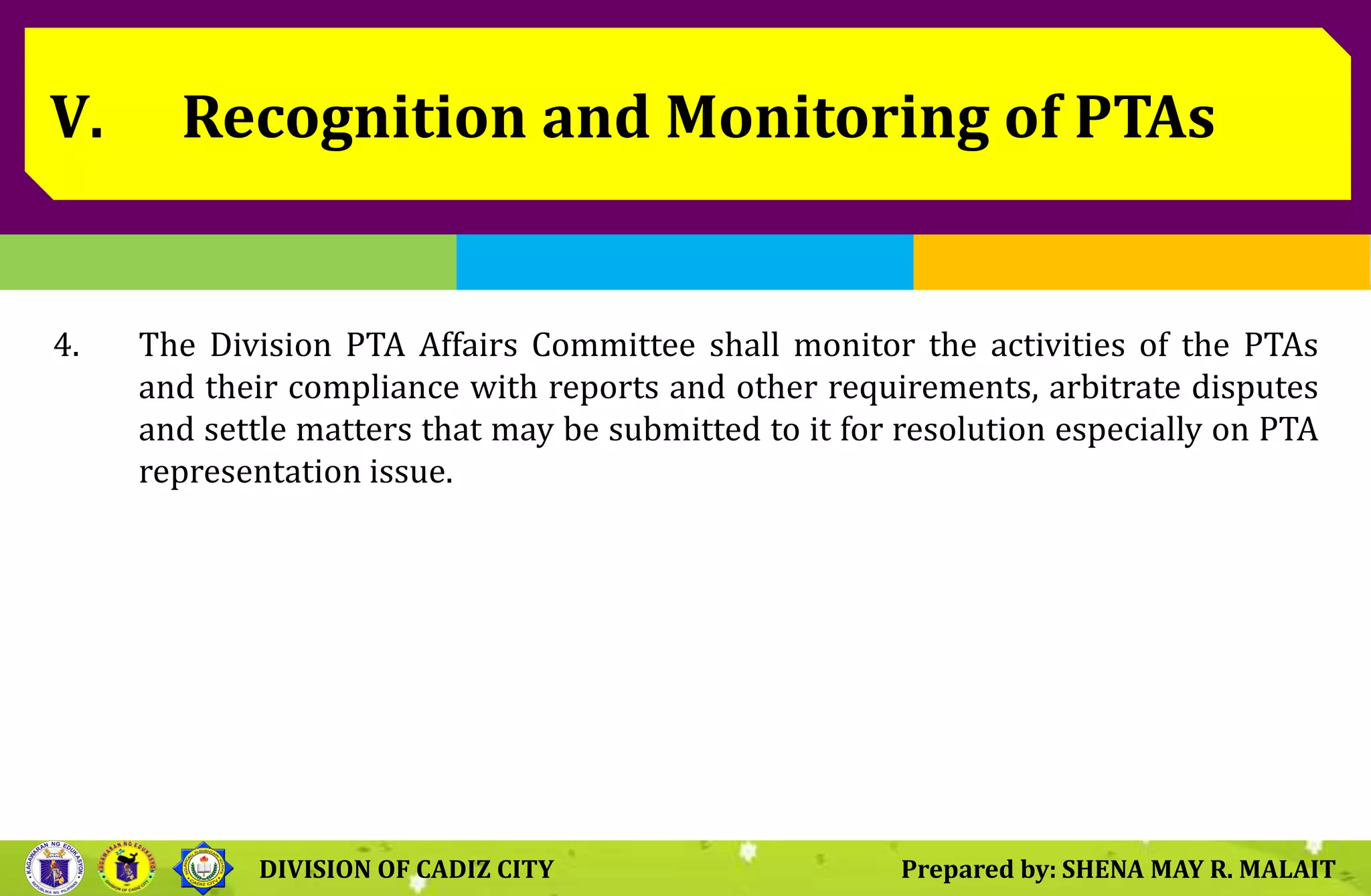 Do 54, s. 2009 Revised Guidelines Governing Parent Teacher Associations ...