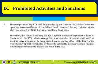 Do 54, s. 2009 Revised Guidelines Governing Parent Teacher Associations ...