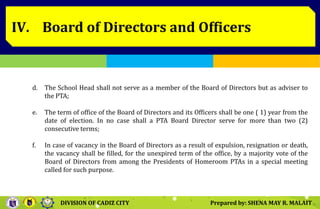 Do 54, s. 2009 Revised Guidelines Governing Parent Teacher Associations ...