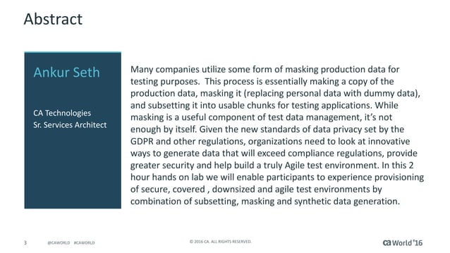 TDM: Masking, Subsetting and generating Synthetic Data | PDF