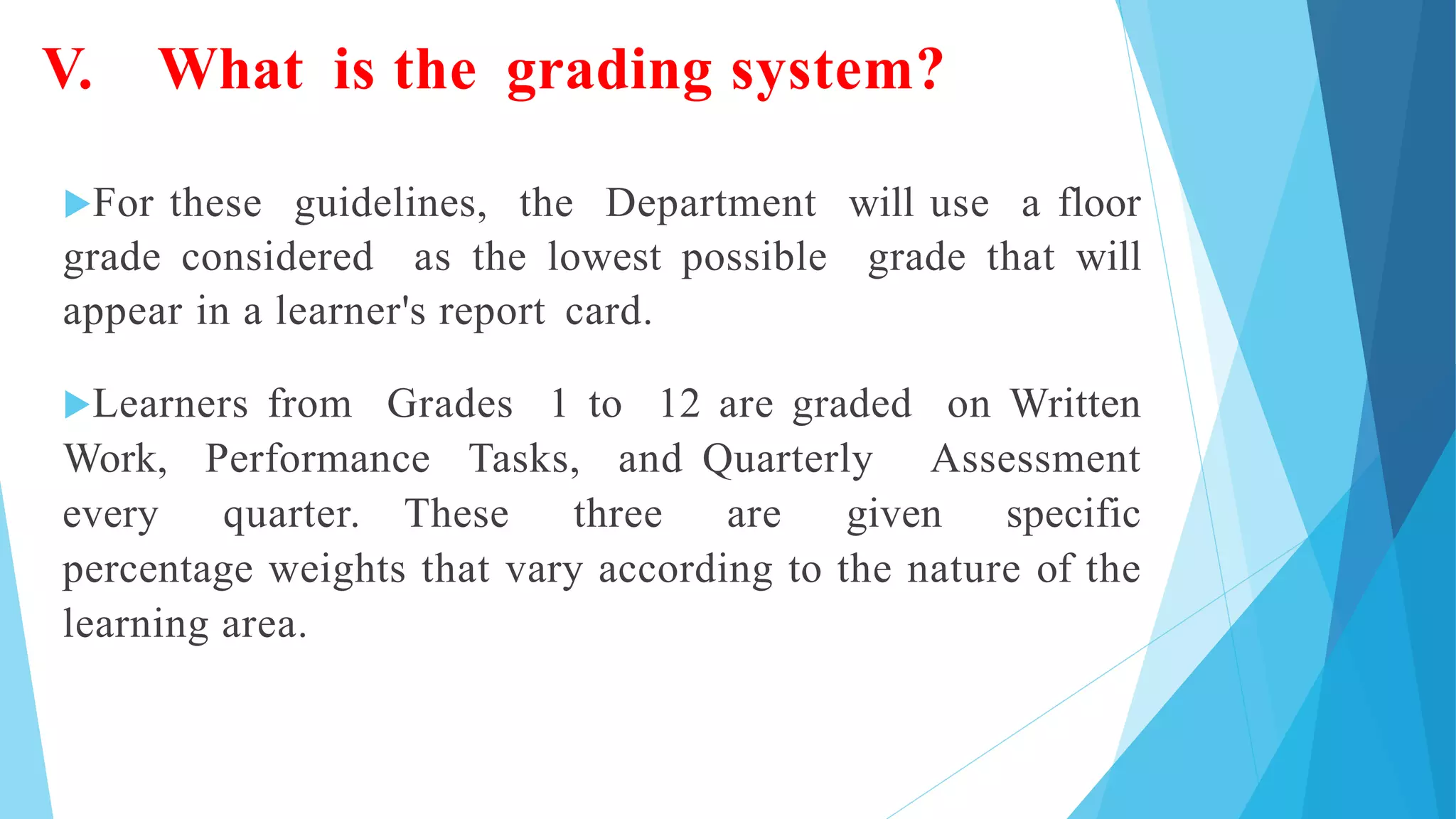 K to 12 Grading Sheet Deped Order No. 8 S. 2015 PPT presentation | PPTX