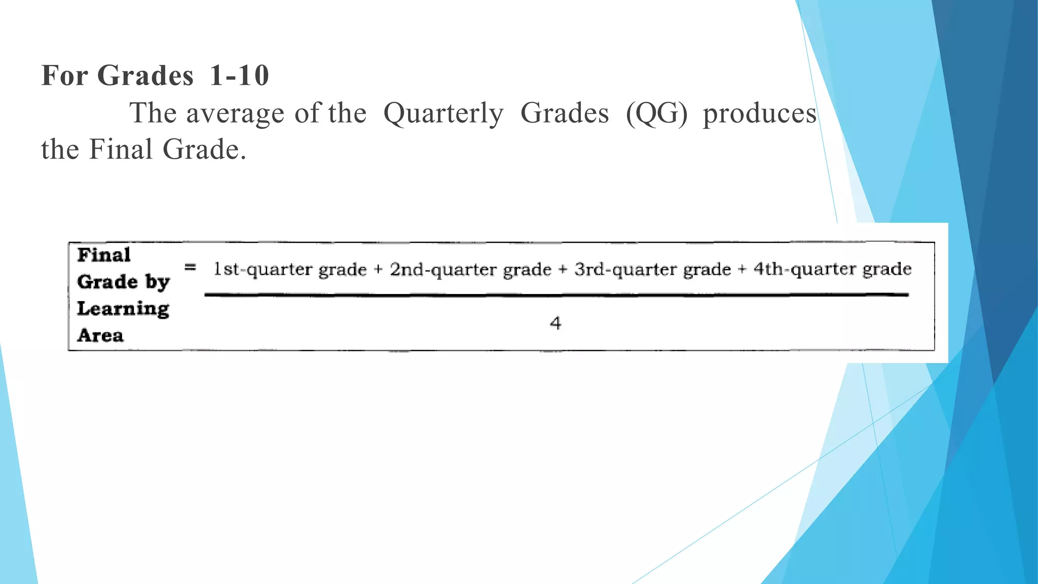 K to 12 Grading Sheet Deped Order No. 8 S. 2015 PPT presentation | PPTX