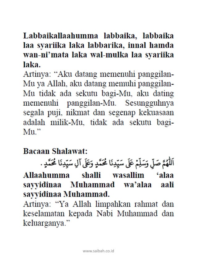 Doa Lengkap Ibadah Haji dan Umroh saibah | PPTX