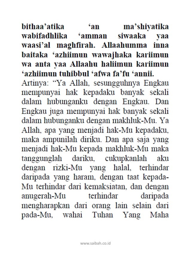 Doa Lengkap Ibadah Haji dan Umroh saibah | PPTX