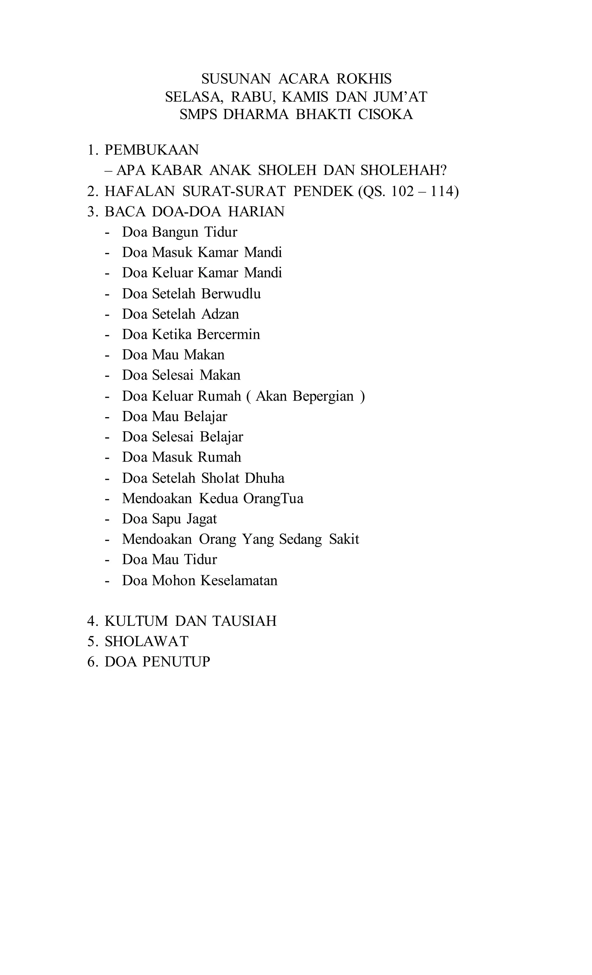 Doa doa | PDF