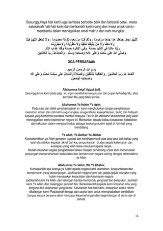 Doa doa majlis rasmi sekolah spim jps | DOC