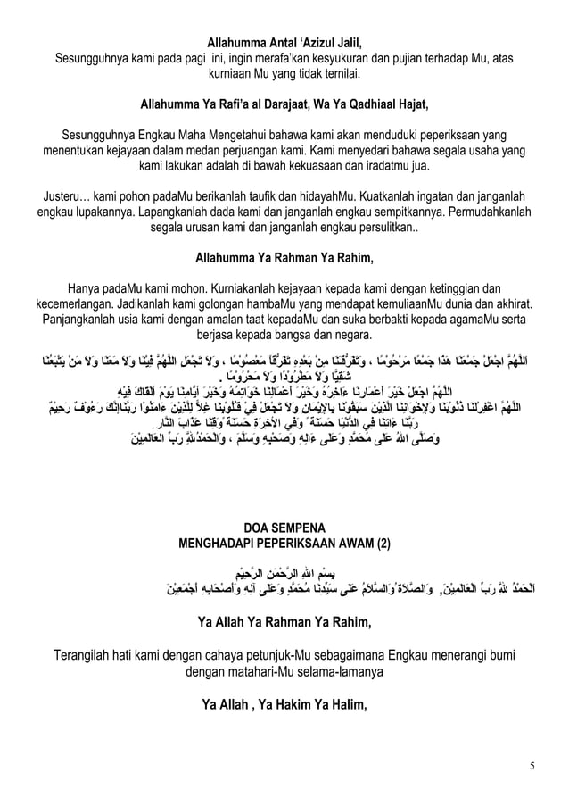 Doa majlis-rasmi-sekolah | DOC
